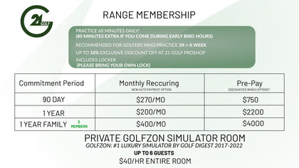 RATES – 21golfrange